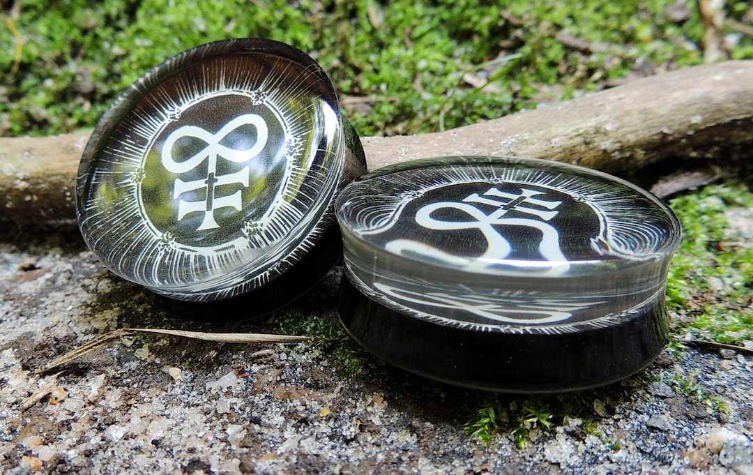 The Brimstone Symbol or Leviathan Infinity Cross Ear Plugs/ Gauges for ...