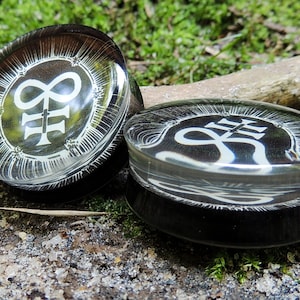 The Brimstone Symbol or Leviathan Infinity Cross Ear Plugs/ - Etsy