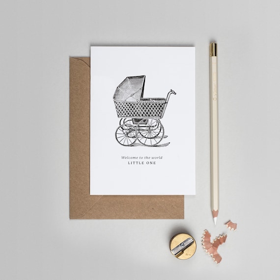 New Baby Card New Baby Girl Card New Baby Boy Card Welcome - Etsy