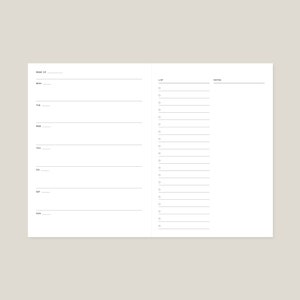 Weekly Planner, Undated Weekly Planner, Undated Diary, Luxury Weekly ...