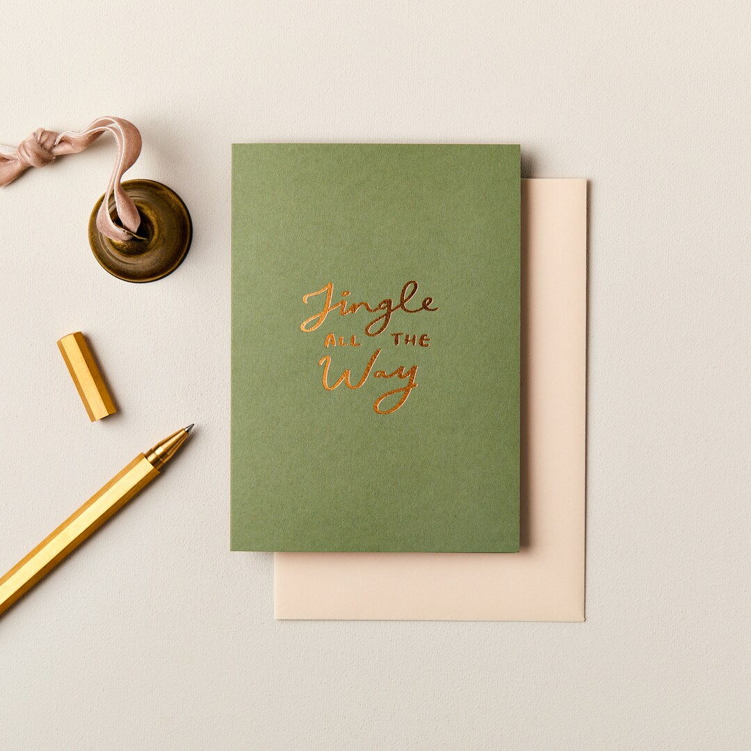 Luxury Christmas Card Modern Christmas Card Foiled Christmas - Etsy