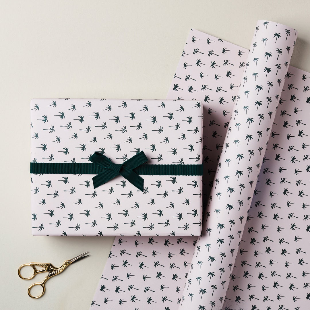 Palm Tree Gift Wrap, Tropical Gift Wrap, Luxury Wrapping Paper ...