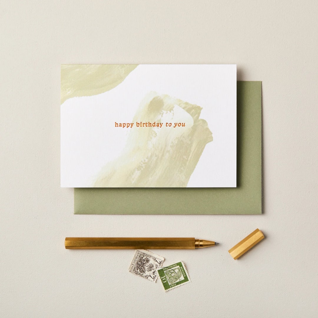 Birthday Card, Happy Birthday Card, Modern Birthday Card, Friend ...