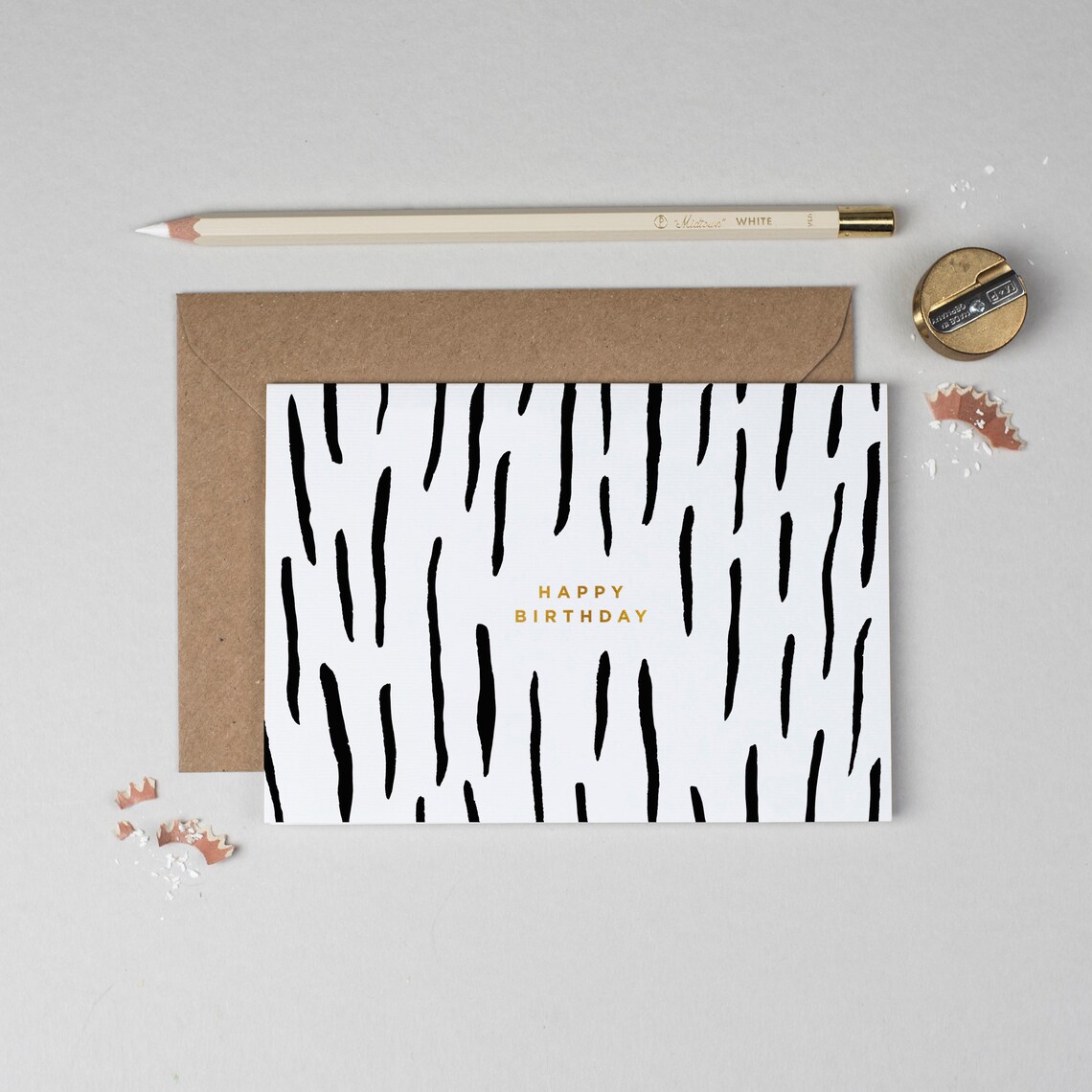 Birthday Card Happy Birthday Card Gold Foil Birthday Card | Etsy