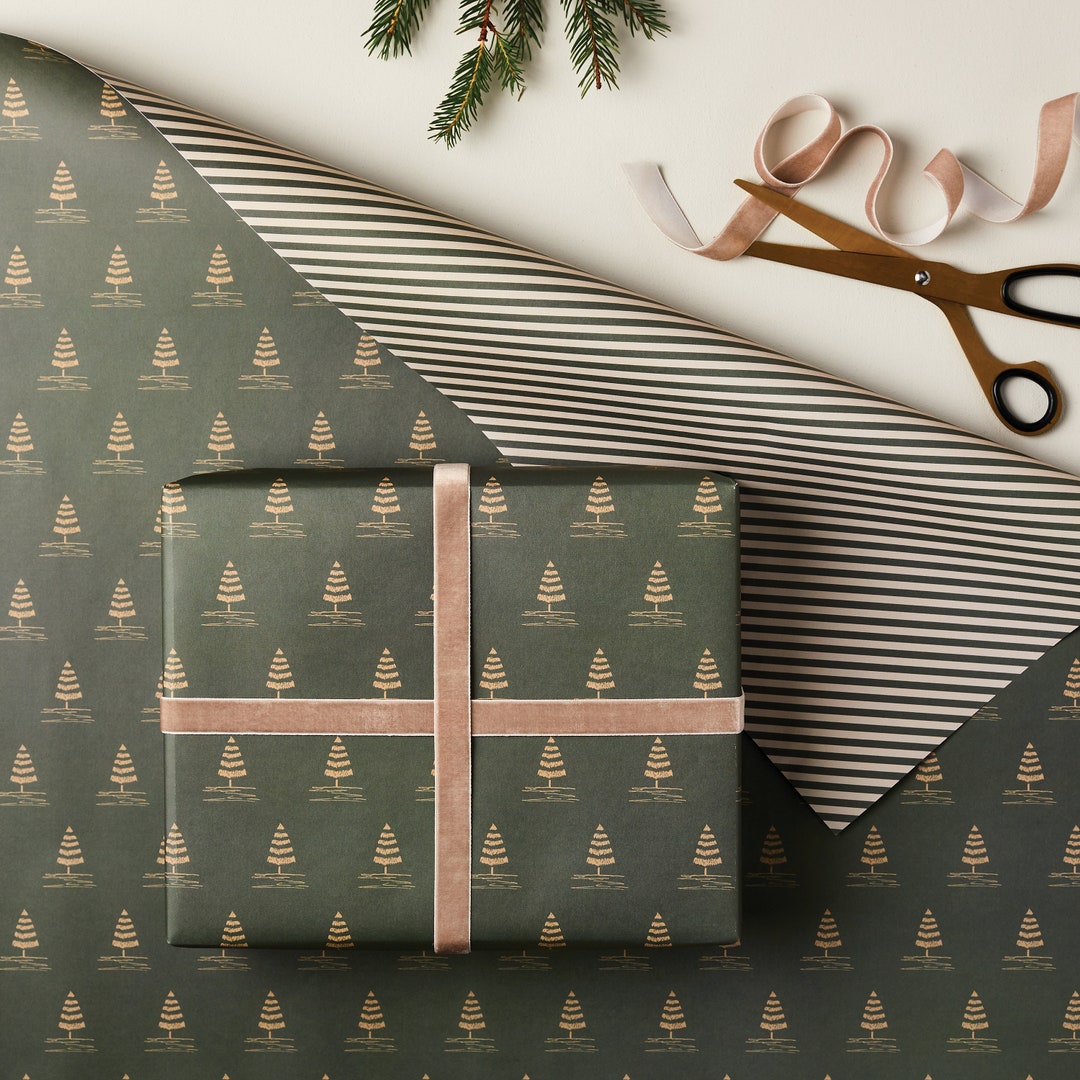 Christmas Gift Wrap, 2 Sheets, Christmas Wrapping Paper, Luxury ...
