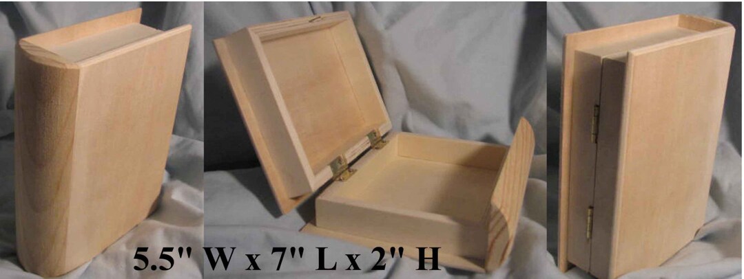 Custom Wood Burned Design Book Box - Etsy