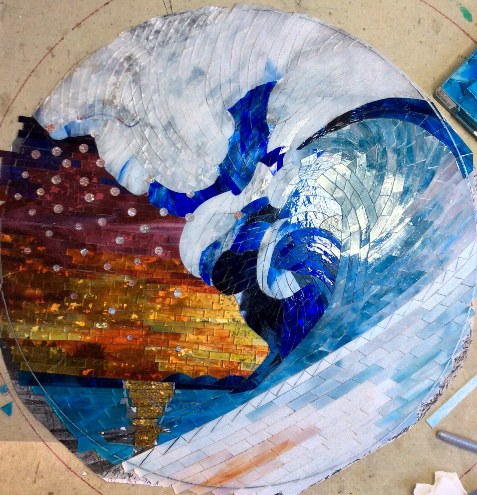 Glass on Mirror Mosaic - Etsy