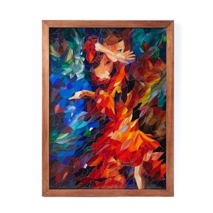 The Dancer in Stained Glass Mosaic - Etsy