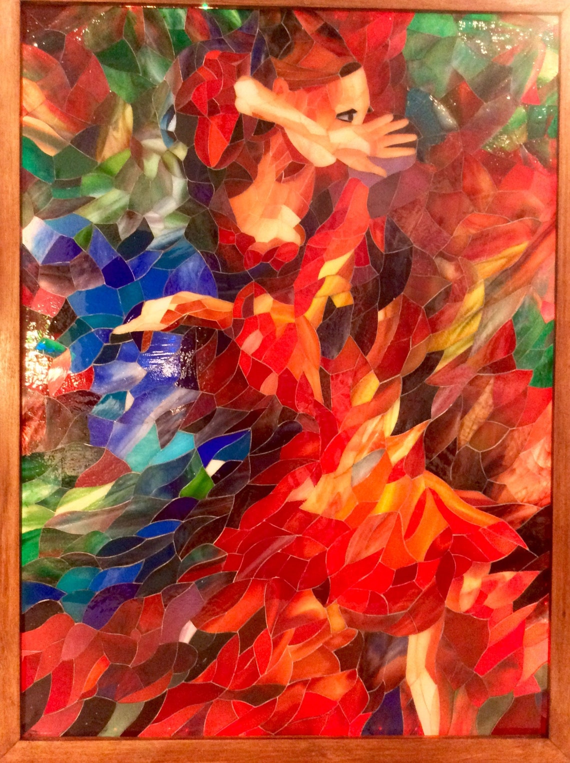 The Dancer in Stained Glass Mosaic - Etsy