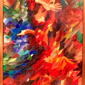 The Dancer in Stained Glass Mosaic - Etsy