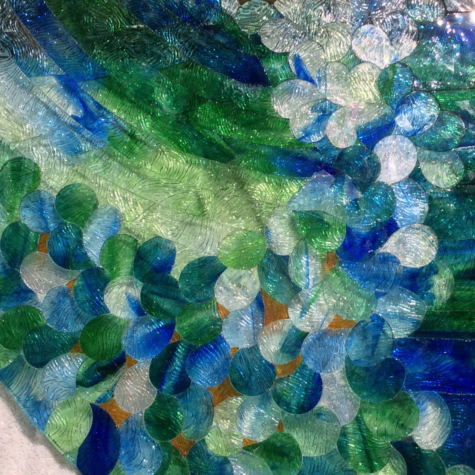Stained Glass Ocean Wave Mosaic - Etsy