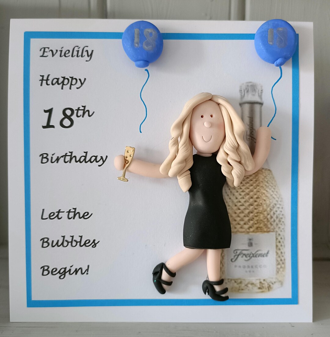 Prosecco Themed Birthday Card - Etsy UK