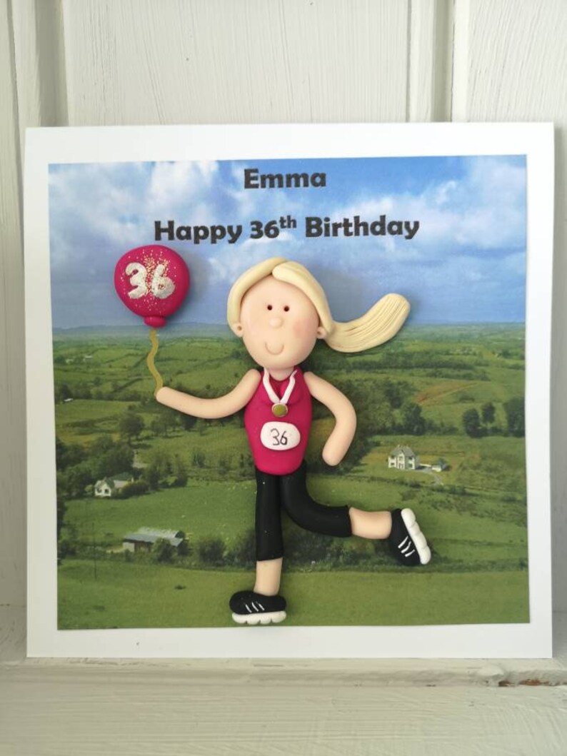 Personalised runner/ jogger/ walker/ rambler birthday card any | Etsy