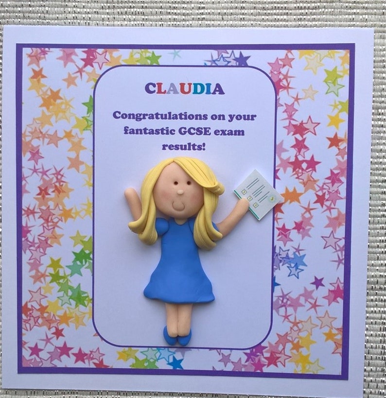 Personalised, Custom GCSE /A Level Congratulations, Exam Results Card ...