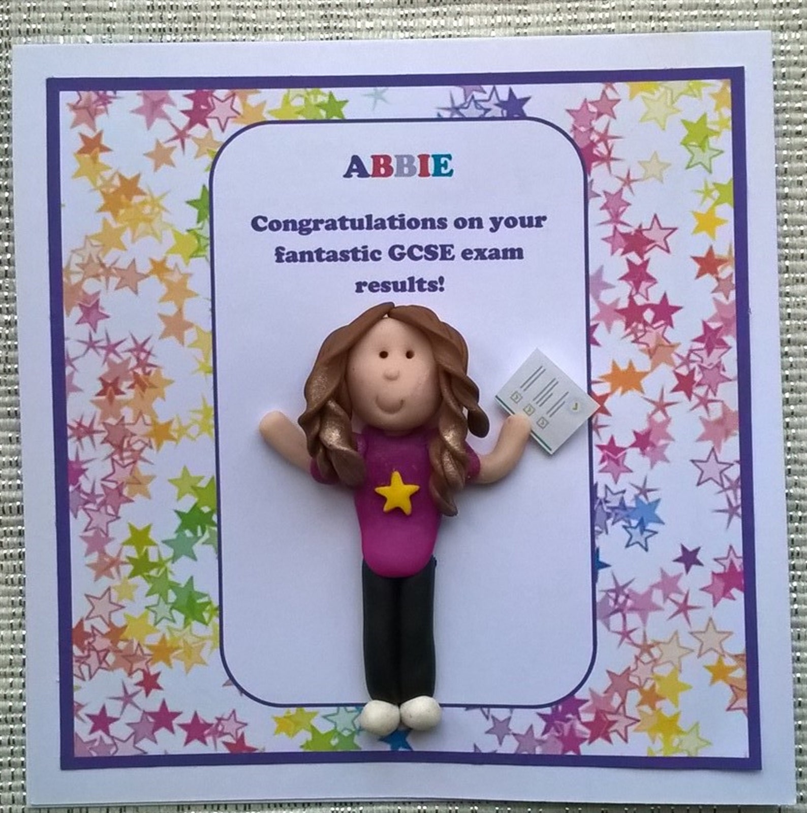 Personalised, Custom GCSE /A Level Congratulations, Exam Results Card ...