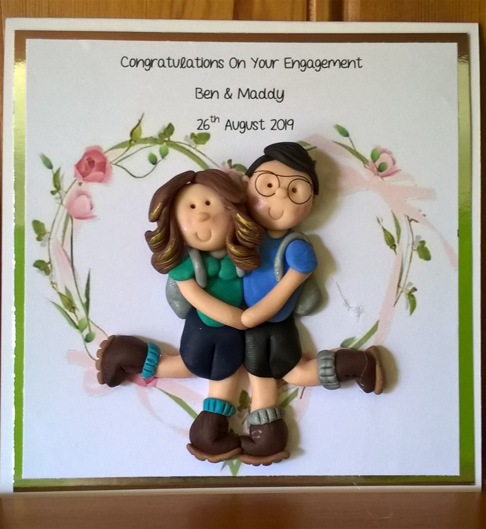 Personalised Engagement Card Personalised Figures by Hot - Etsy