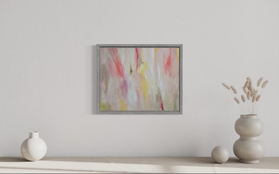 Pink Abstract Print Little Girls Room Decor Wall Art for - Etsy