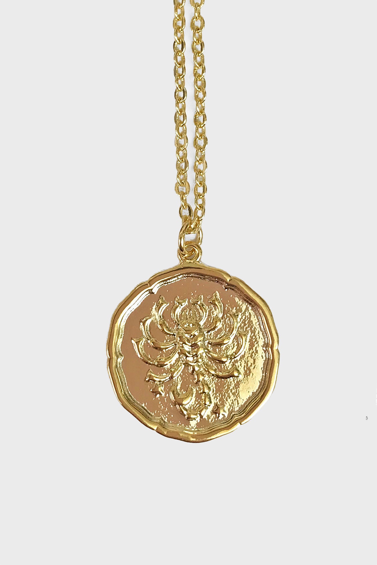SCORPIO Vintage Medallion Necklace // Zodiac Star Sign Scorpio | Etsy