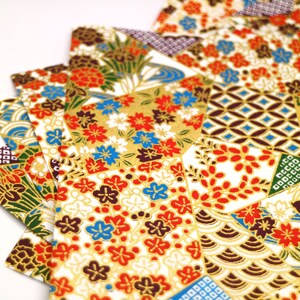 Japanese Yuzen Chiyogami Washi Paper - Multi Coloured Japanese Print ...