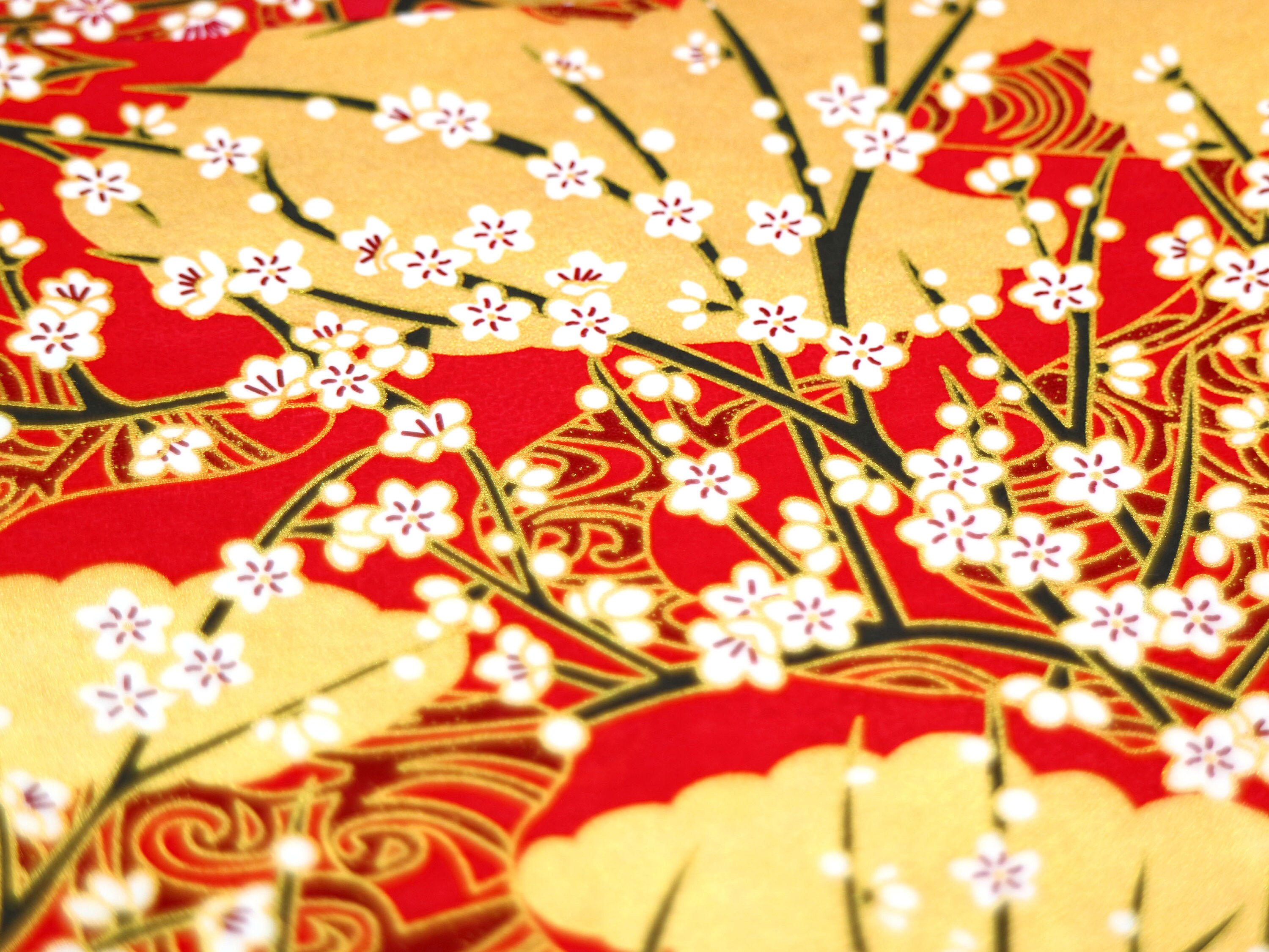 Japanese Yuzen Chiyogami Washi Paper 14x14cm Cherry Blossom | Etsy