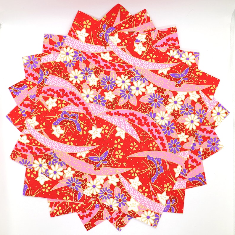 Japanese Yuzen Chiyogami Washi Paper 14x14cm Purple - Etsy