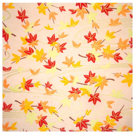 Origami Craft Supplies & Tools JAPANESE MAPLE LEAF Chiyogami Origami ...
