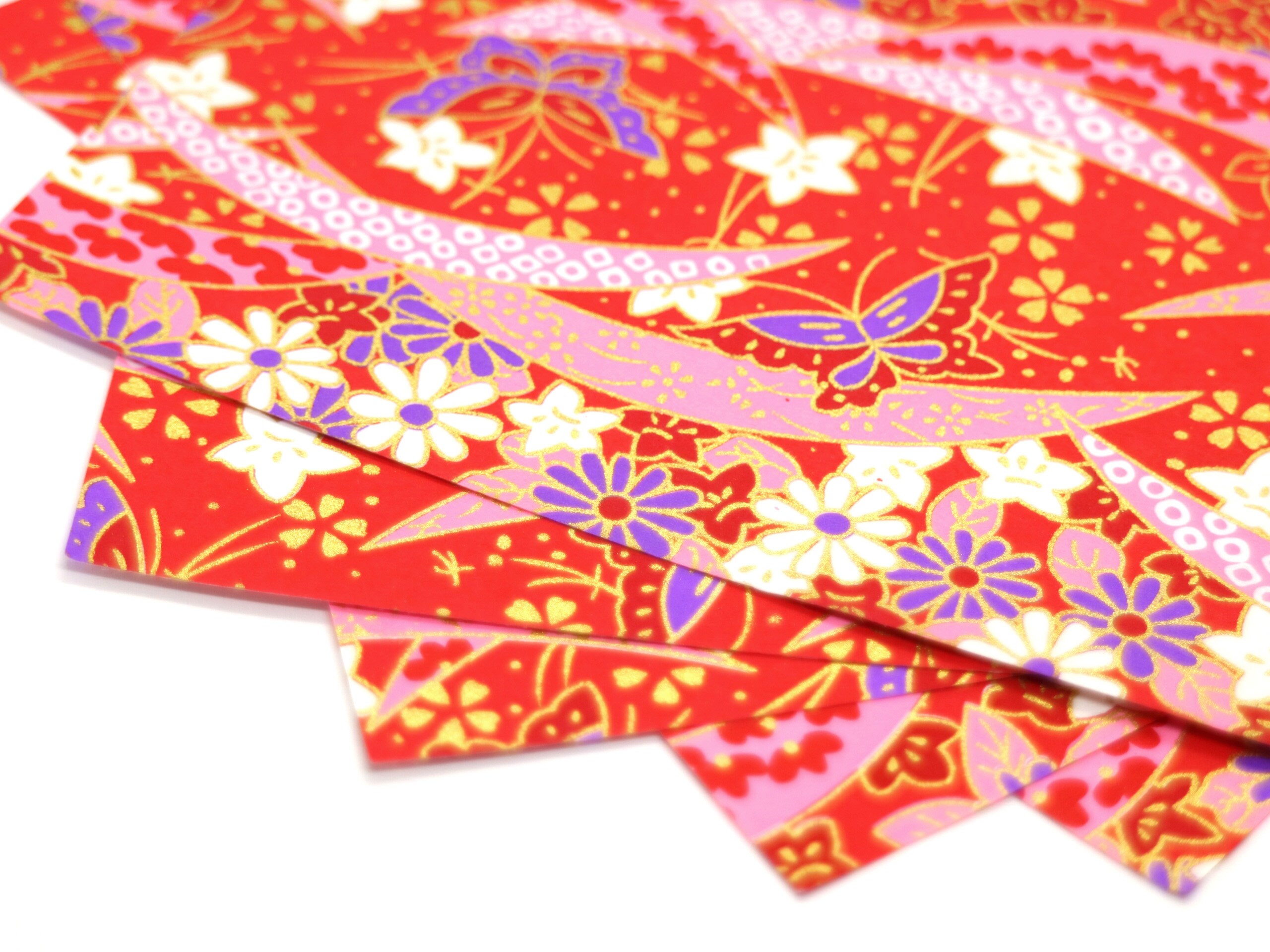 Japanese Yuzen Chiyogami Washi Paper 14x14cm Purple | Etsy