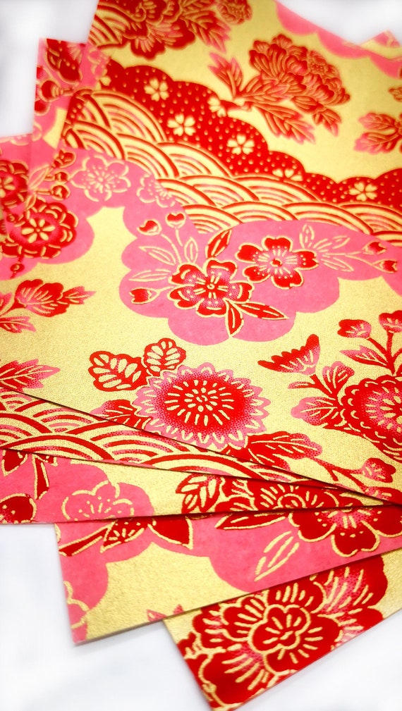 Chiyogami Paper Yuzen Paper #827 Various Pack Sizes Origami Paper Washi ...