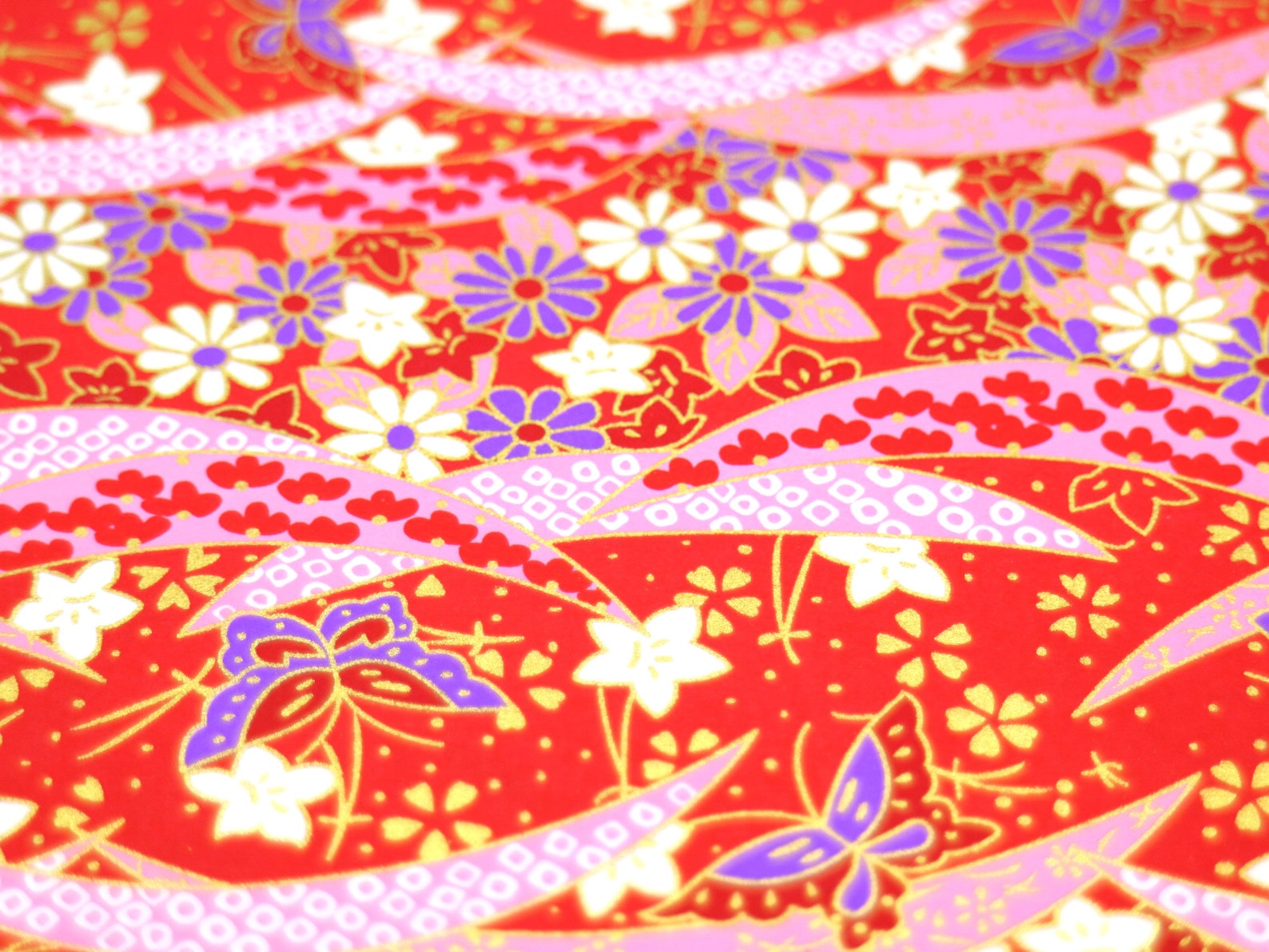 Japanese Yuzen Chiyogami Washi Paper 14x14cm Purple | Etsy