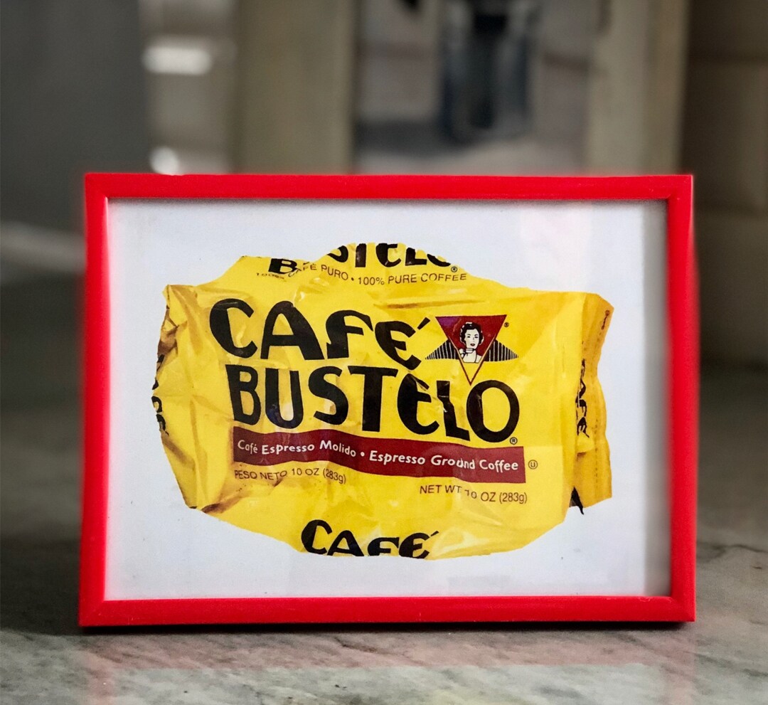 Cafecito Cafe Bustelo Wall Art Coffee 5x7 Photography Yellow Kitchen ...