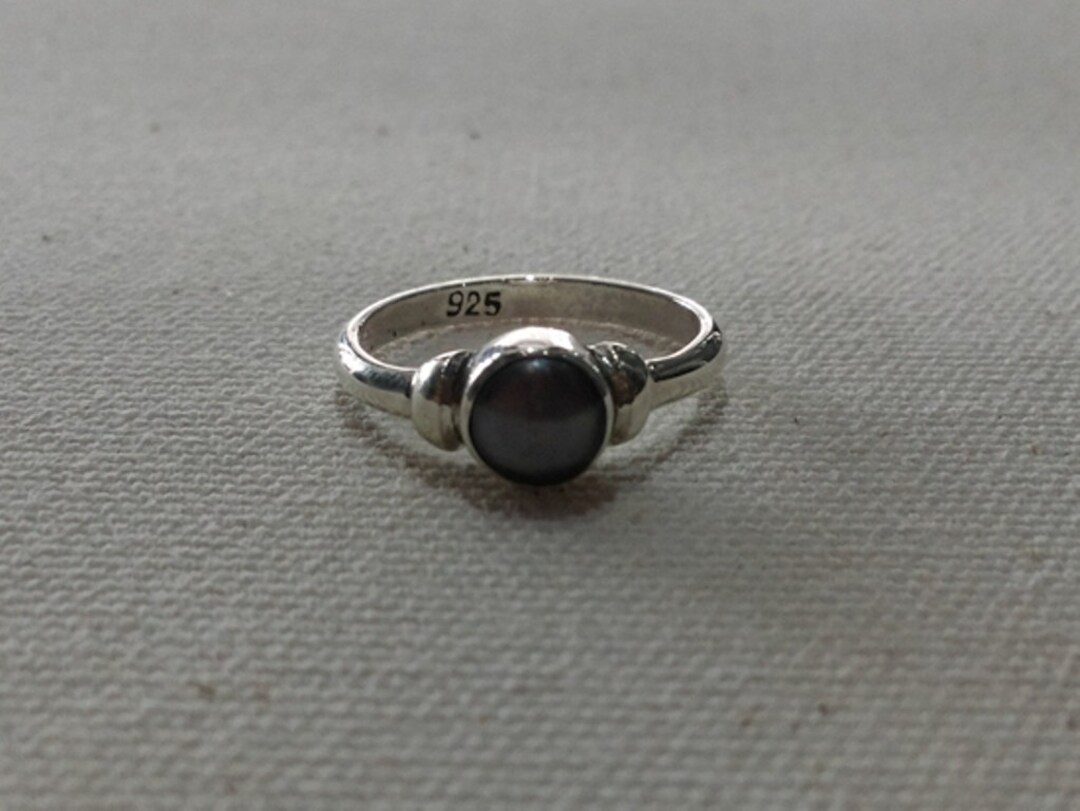 Gray Pearl Silver Ring With Handmade Sterling Silver 925 # Beautiful ...