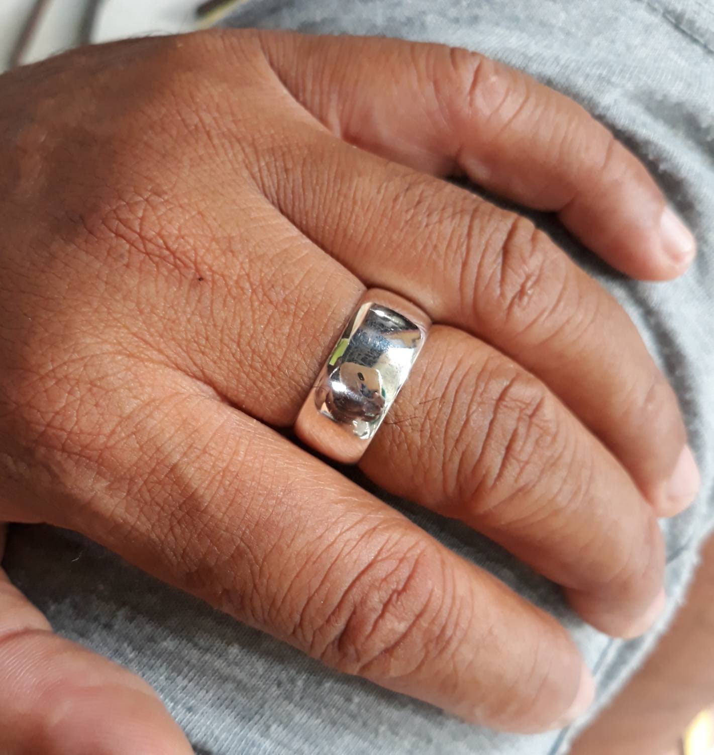 Sterling Silver 925 Ring Plain Polish Round 10 Mm Thick 1.8 - Etsy