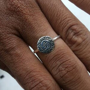 OM SHIVA Sterling Silver 925 Rings Goodluck Rings Symbol,yoga Silver ...