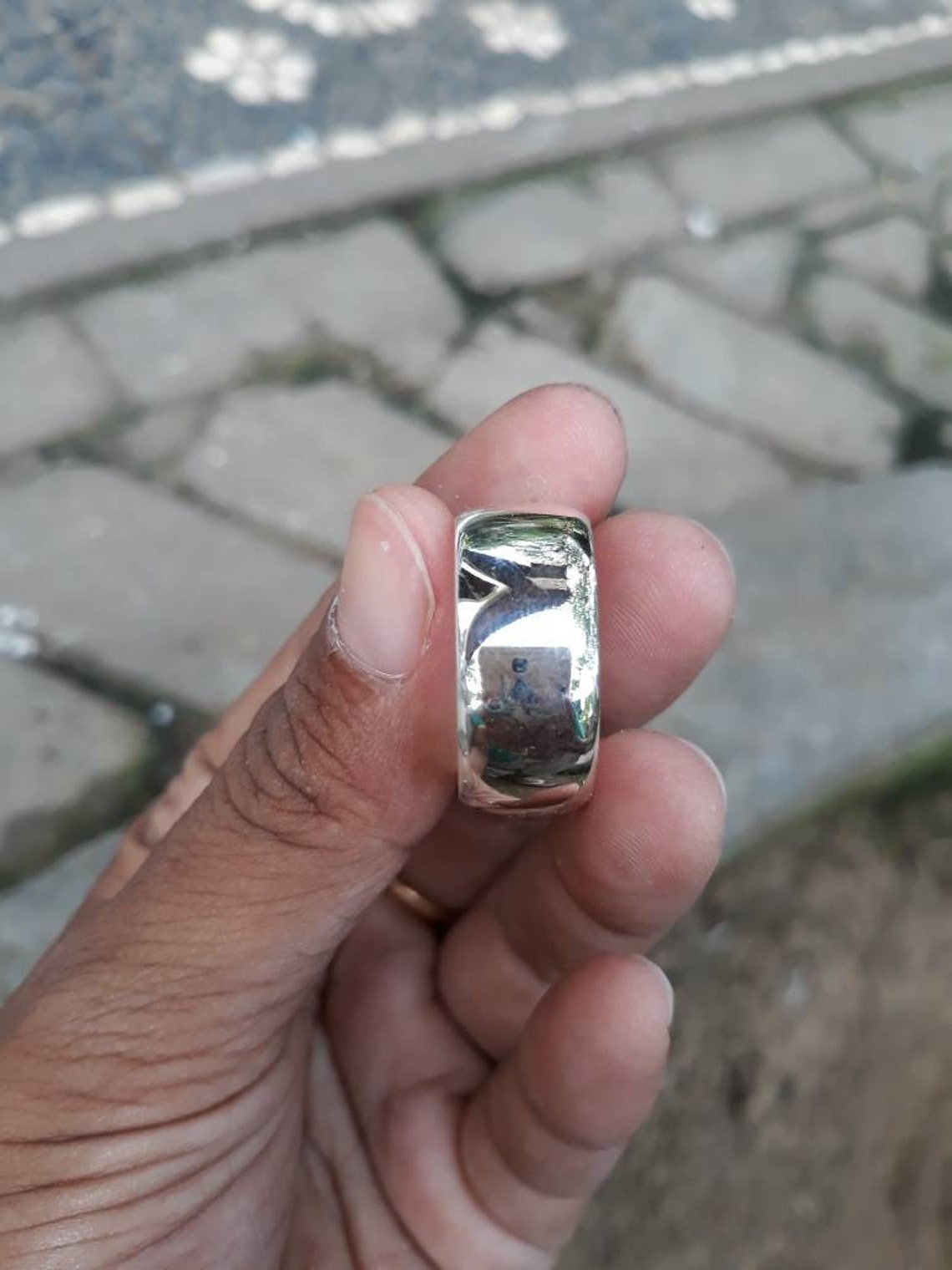 Sterling Silver 925 Ring Plain Polish Round 10 Mm Thick 1.8 - Etsy