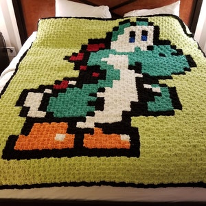 Yoshi Pixel Art Blanket PATTERN - Etsy