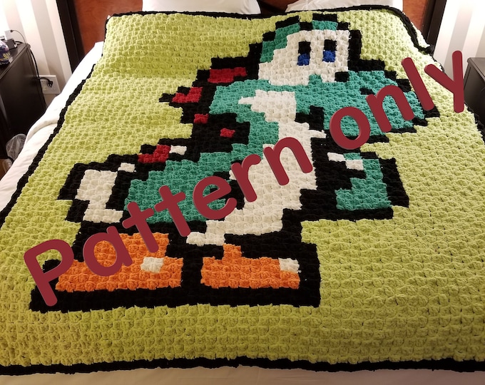 Yoshi Inspired Youth Size Blanket Pattern - Etsy Canada