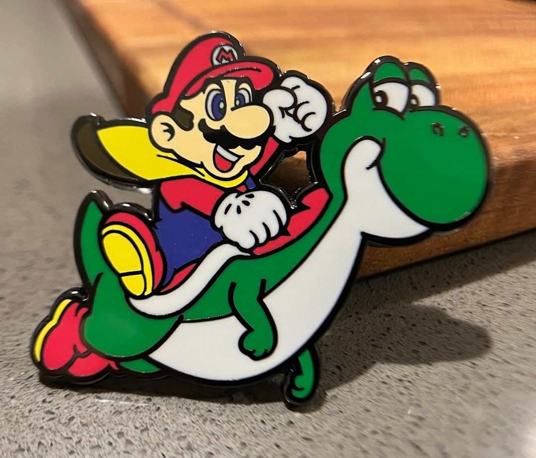 Super Mario World SNES Large Hard Enamel Pin Retro Gaming Charm for ...