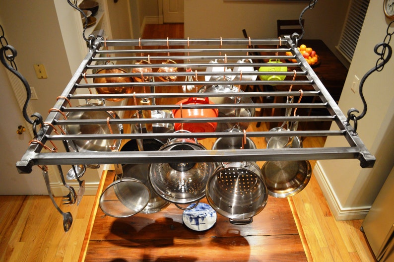 Modern Hanging Pot Rack - Large - Etsy