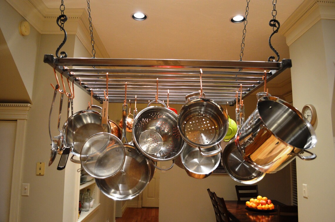 Modern Hanging Pot Rack - Large - Etsy