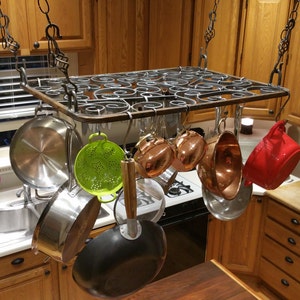 Rustic Pot & Pan Rack (custom - 40" X 22") - Etsy
