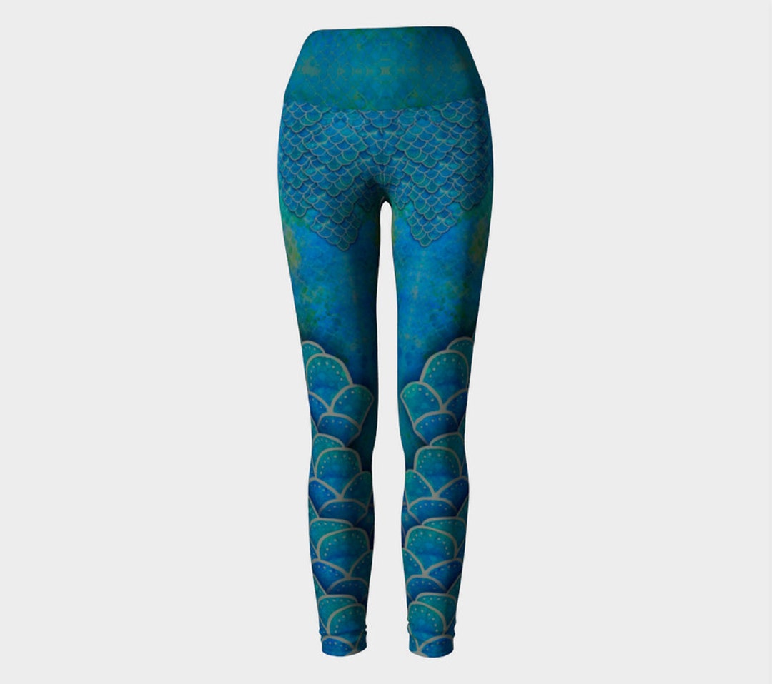 Thigh High Dragon Scale Armour Eco Friendly Yoga Leggings, Scale ...