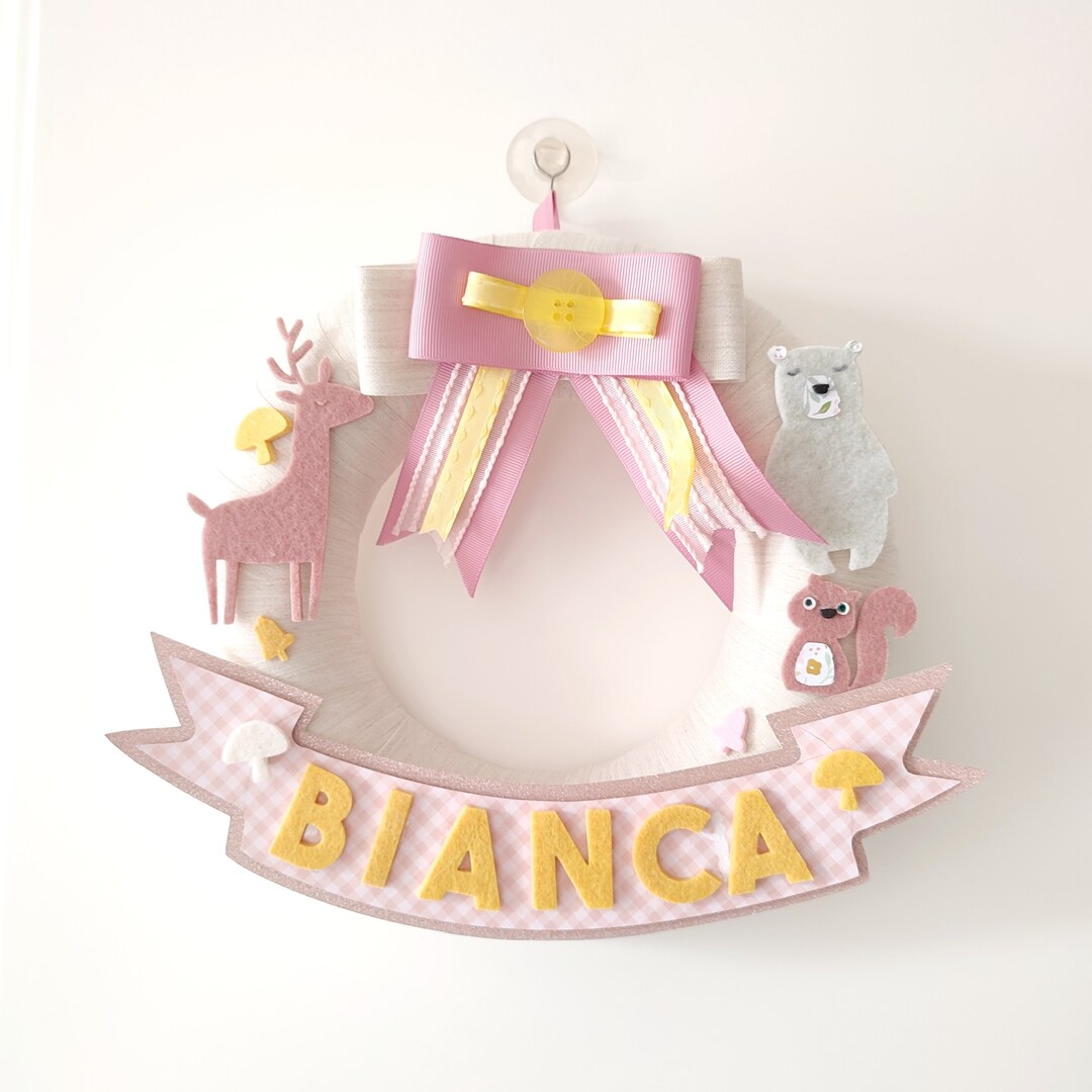 Large Birth Crown for Newborn White Mustard Pink and Green - Etsy