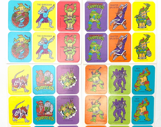 Vintage Teenage Mutant Ninja Turtles Sticker Sheet - Your Choice of 1 ...