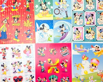 Vintage Mickey & Friends Sticker Sheets by Gibson Your | Etsy