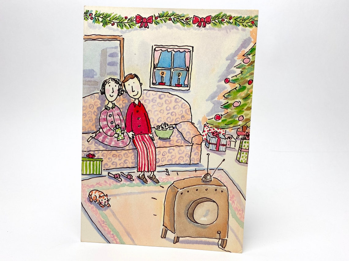 Vintage Shoebox Greetings Christmas Card Hallmark Happy - Etsy