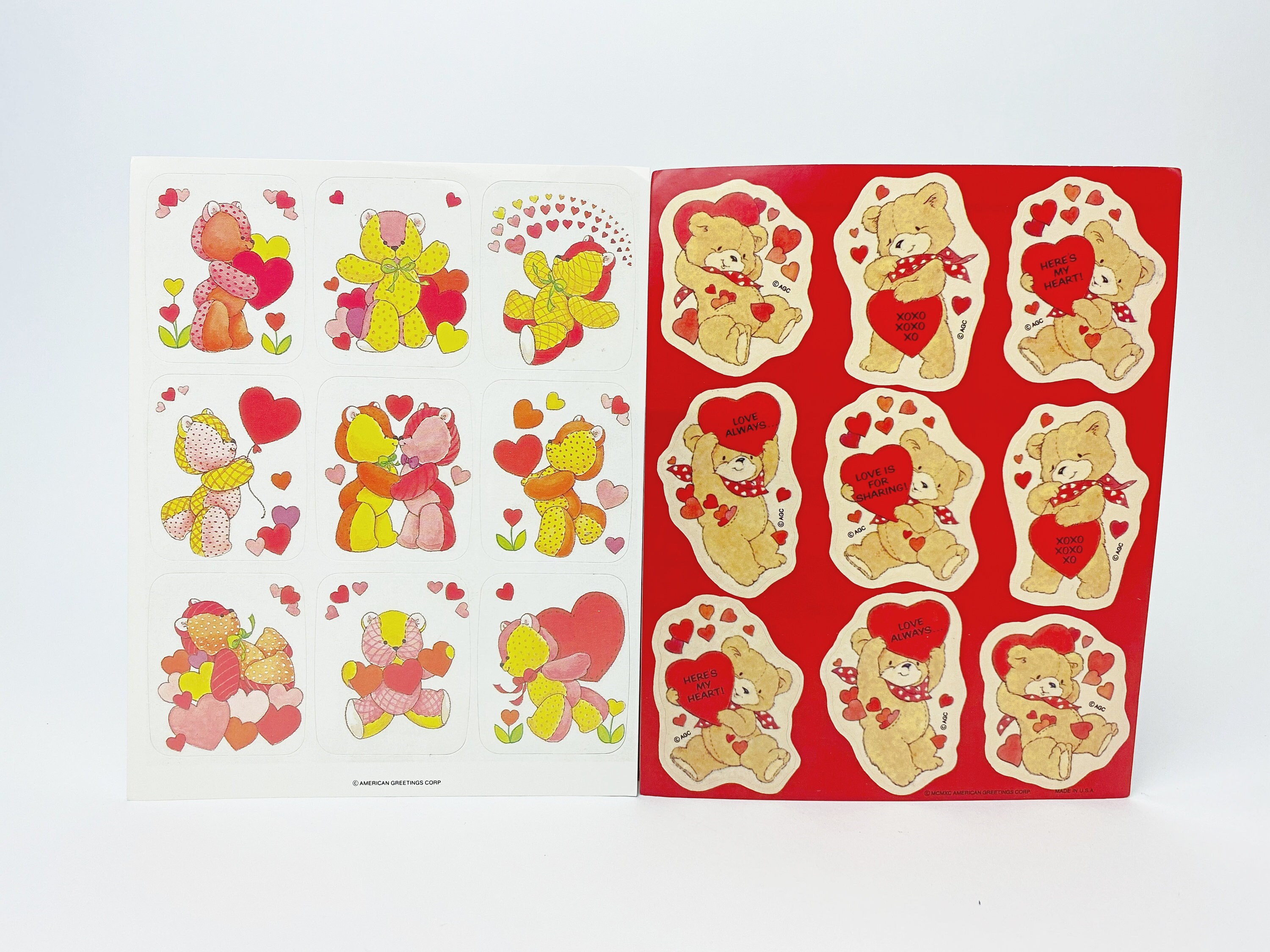 Vintage Teddy Bear Sticker Sheet 80s American Greeting - Etsy
