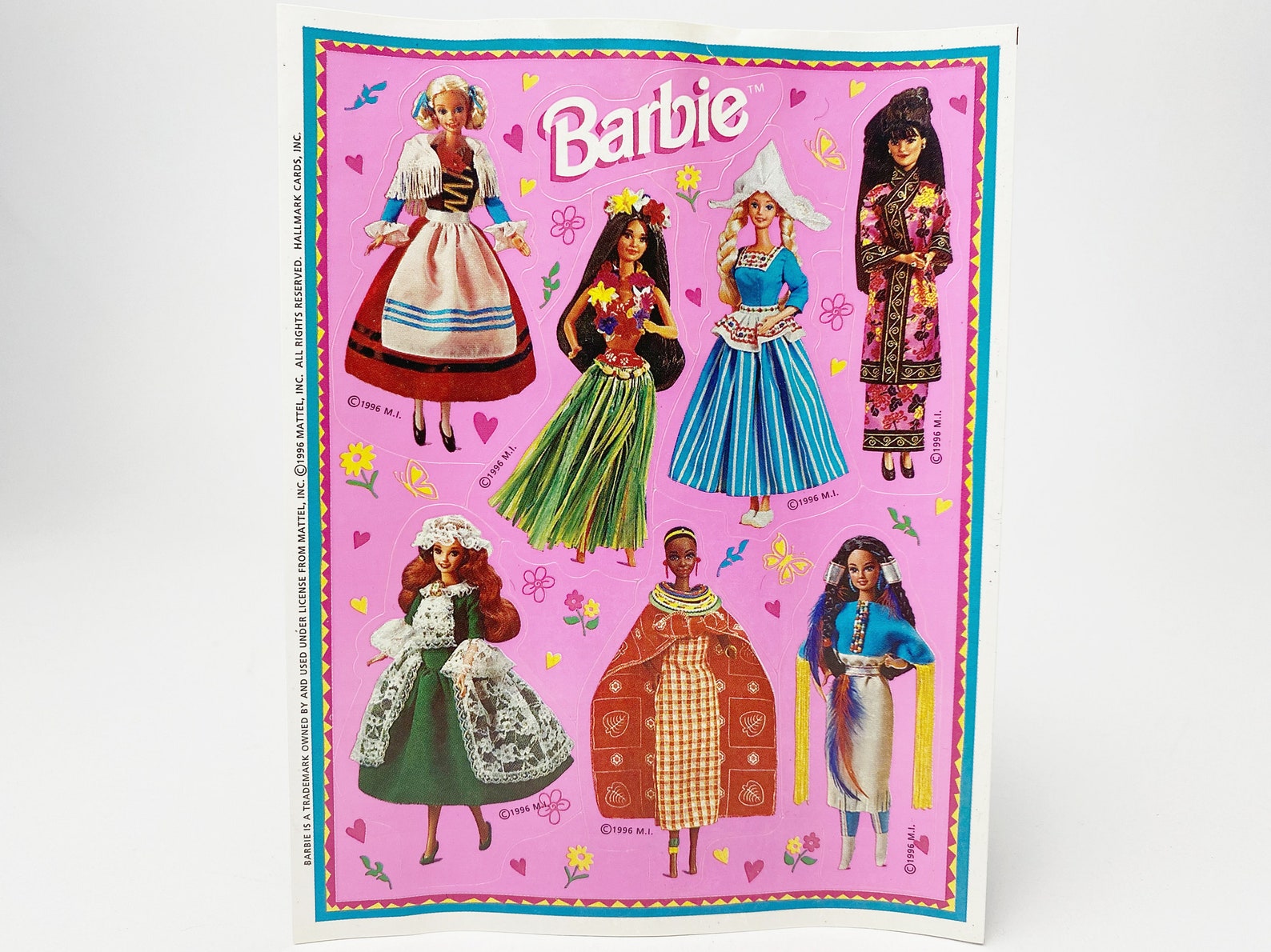 Vintage 80s 90s Barbie Sticker Sheet - Hallmark, Ambassador, Party ...