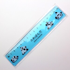 Vintage 90s San-x Tare Panda Blue Metric Ruler - Panda Bear Plastic ...