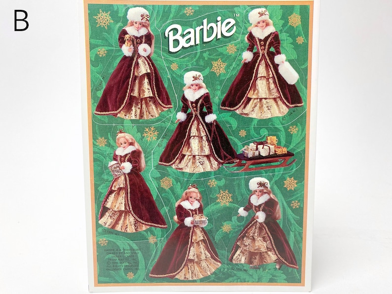 Vintage 80s 90s Barbie Sticker Sheet - Hallmark, Ambassador, Party ...