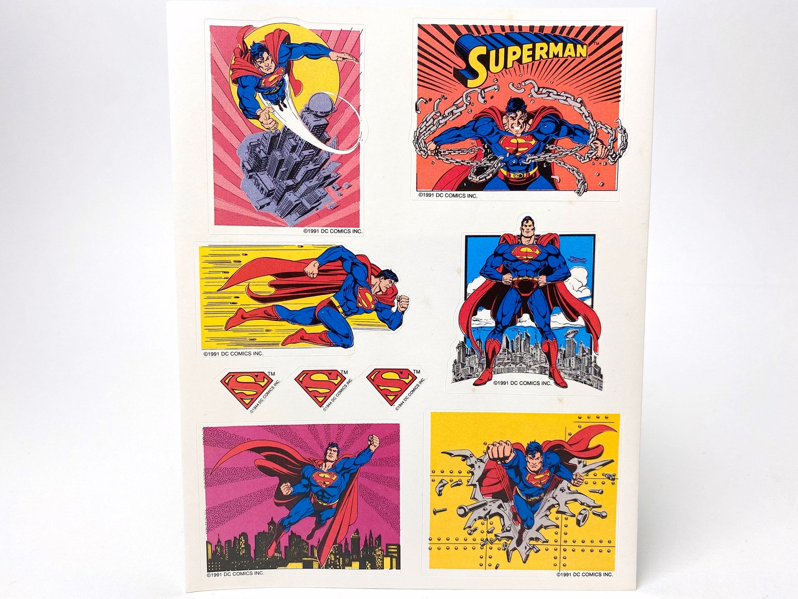 Vintage Superman Sticker Sheet 90s American Greetings DC - Etsy